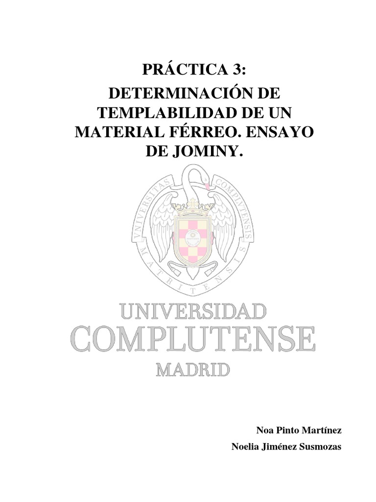 Practica 3 Materiales | PDF | Acero | Tratamiento a base de calor