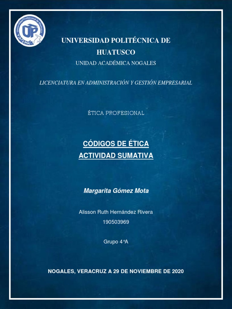 Código de Ética Profesional, Personal y Organizacional | PDF ...
