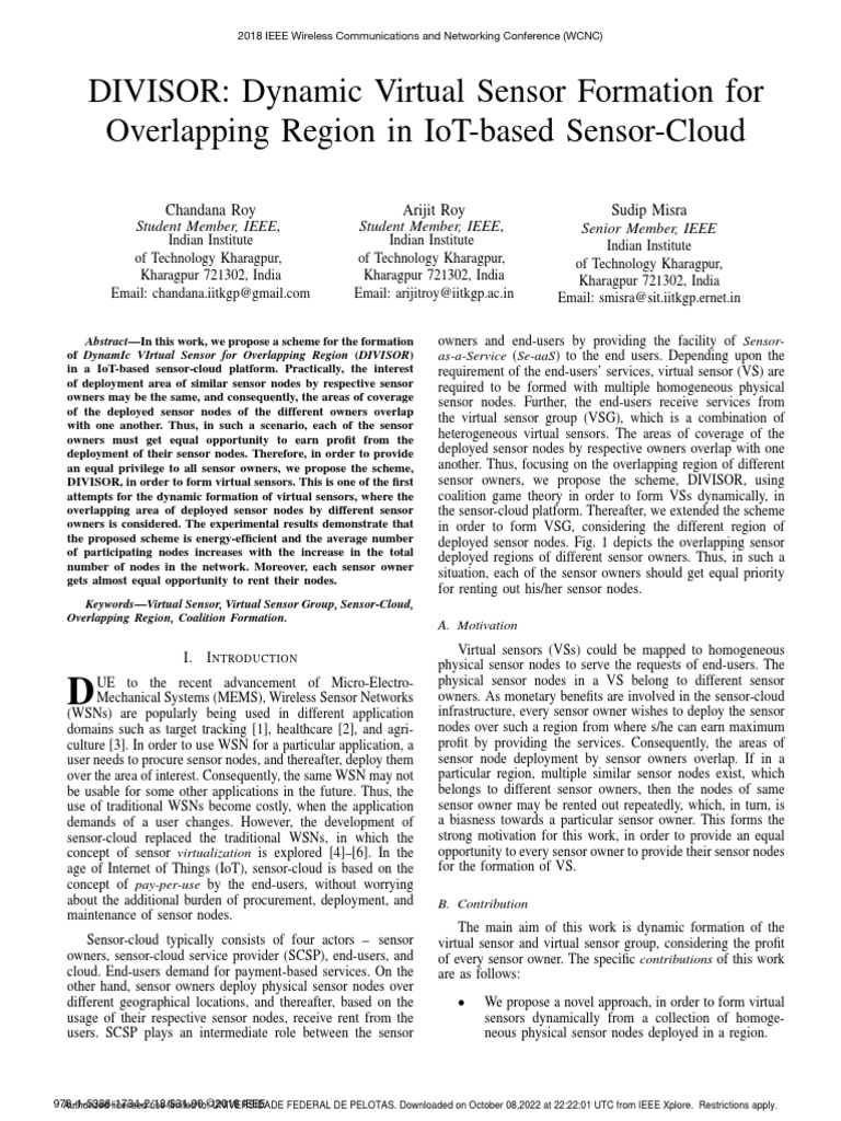 DIVISOR Dynamic Virtual Sensor Formation For Overlapping Region in IoT ...