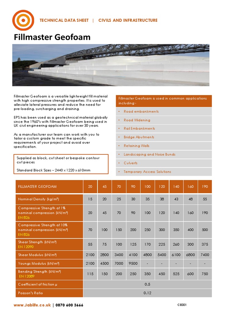 Geofoam Datasheet1 | PDF