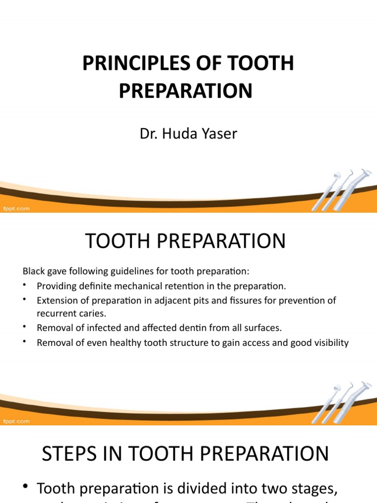 Tooth Preparation Principles in Prosthodontics | PDF | Dentistry ...