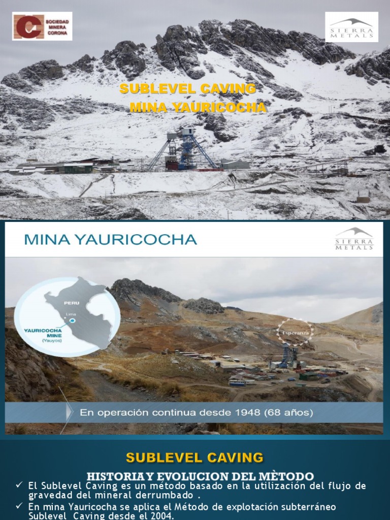 Método Sublevel Caving en Mina Yauricocha | PDF