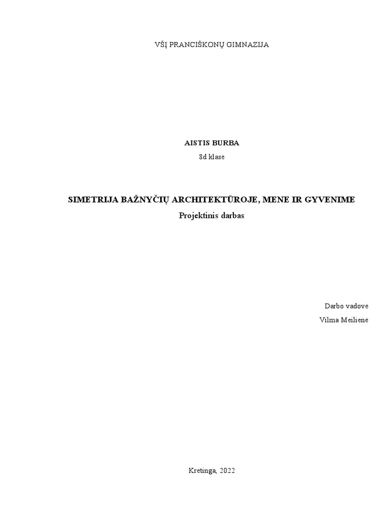 Projektinis Darbas | PDF