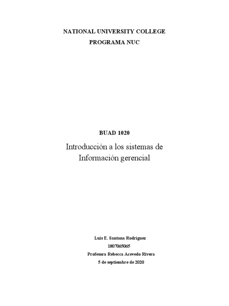 Tarea 1.1 | PDF | Sistema de informacion | Información