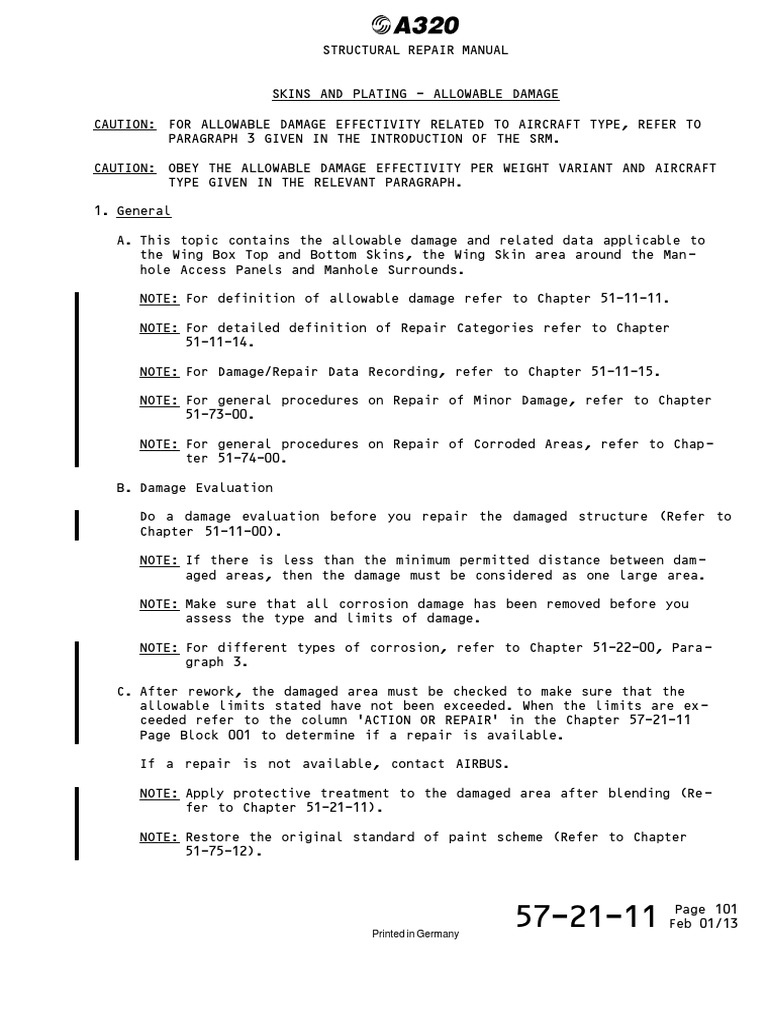 SRM 57-21-11-101 | PDF | Spar (Aeronautics) | Rivet