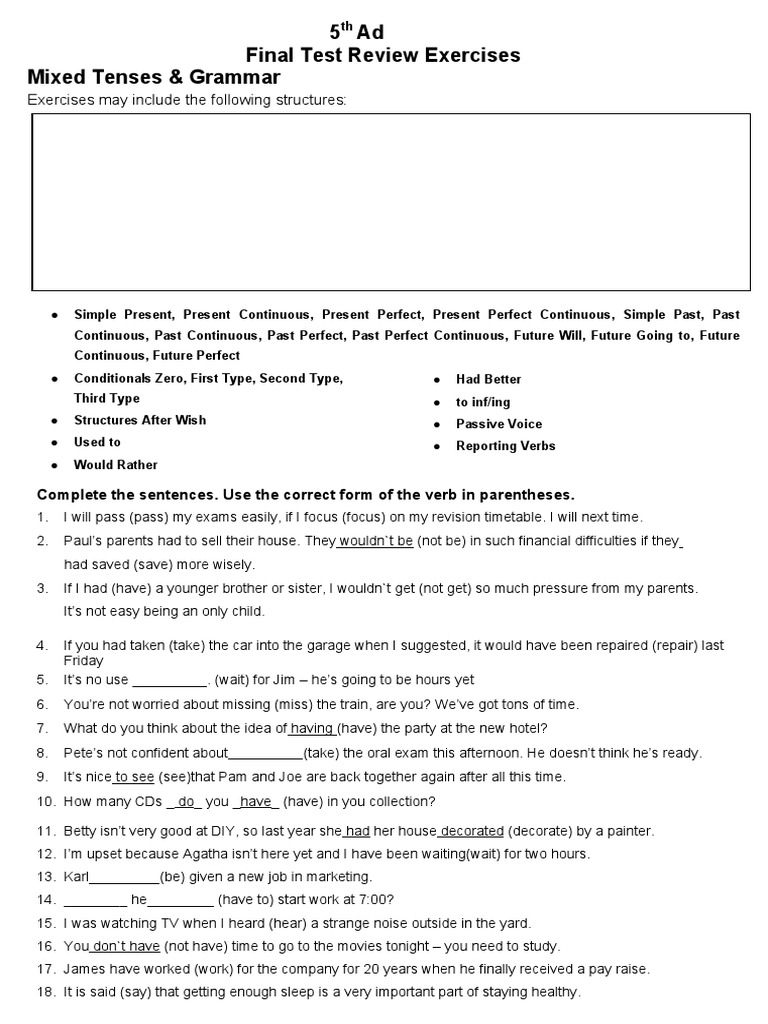 Facundo Joaquin Andreani - Review Final 5th 2 | PDF