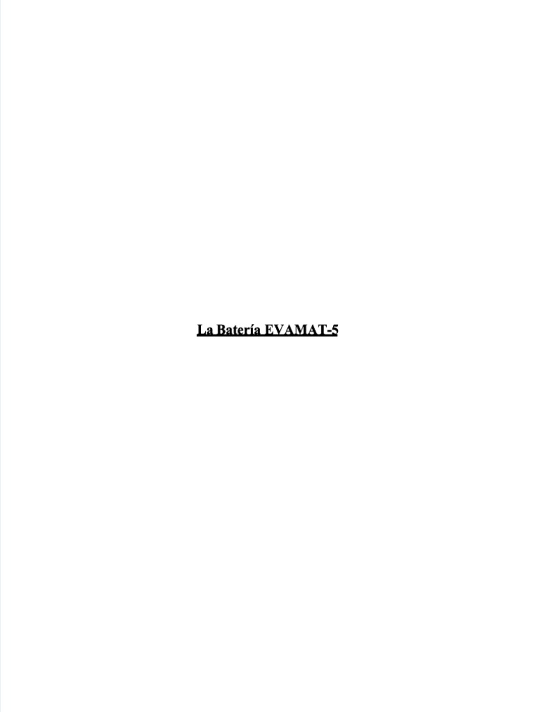 Manual Evamat 5 | PDF