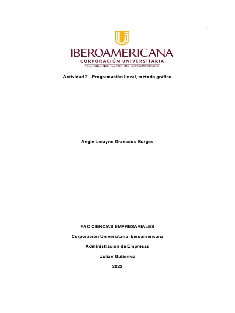 Linear Programming Graphical Method | PDF