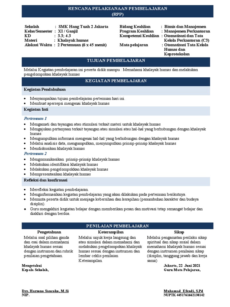 RPP Khalayak Humas | PDF