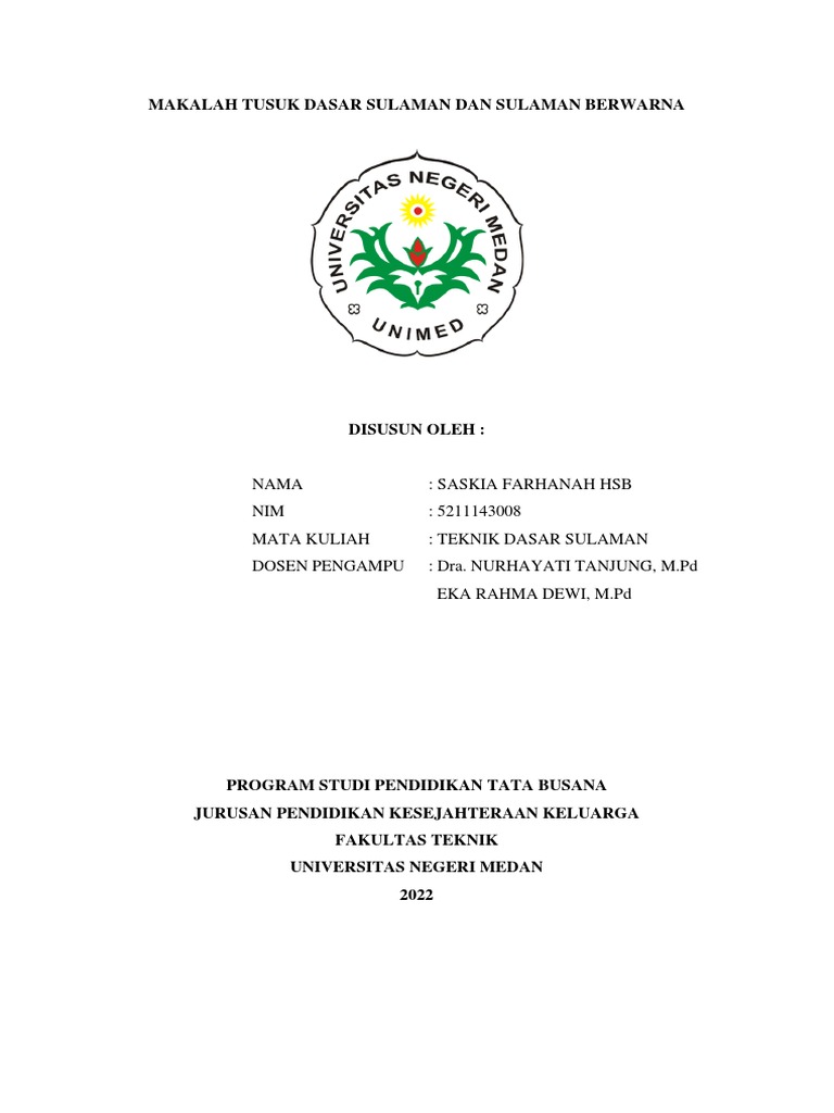 Makalah Sulaman Berwarna 1 | PDF