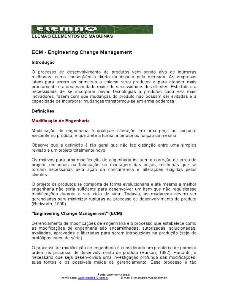 ECM - Engineering Change Management: Elemaq Elementos de Máquinas | PDF ...