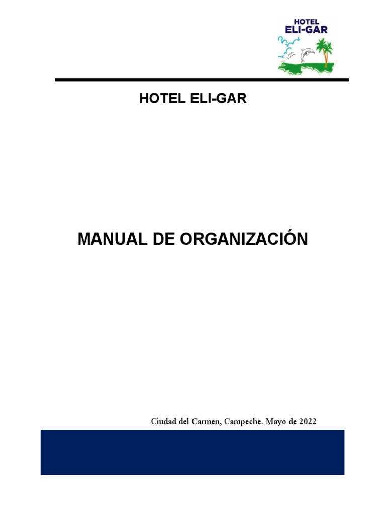 Manual de Organización Hotel ELI-GAR.. | PDF | Contabilidad | Hotel