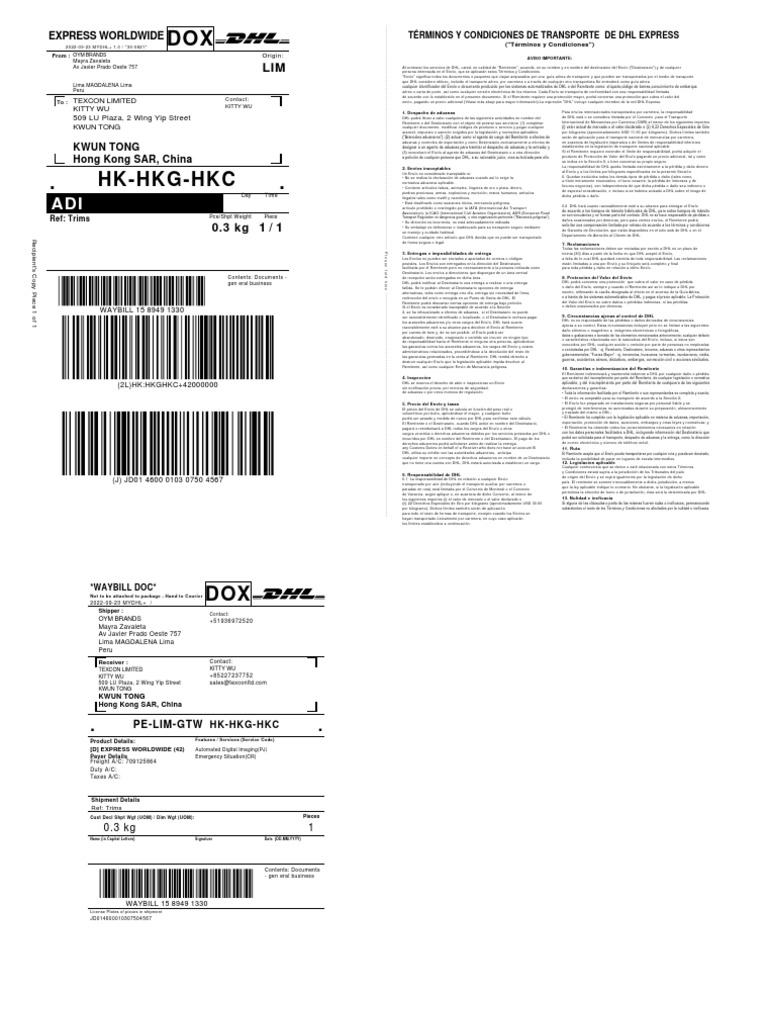 HK-HKG-HKC: Express Worldwide | PDF