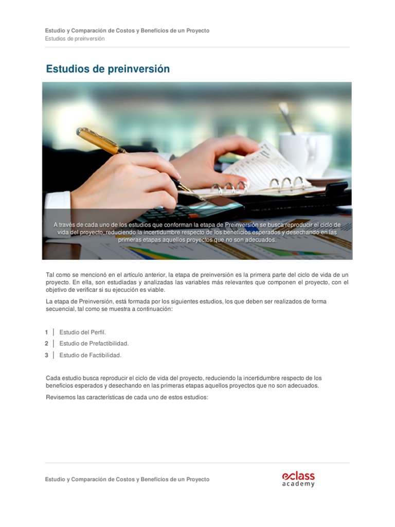 Estudios de Preinversion-6312d46420e05 | PDF