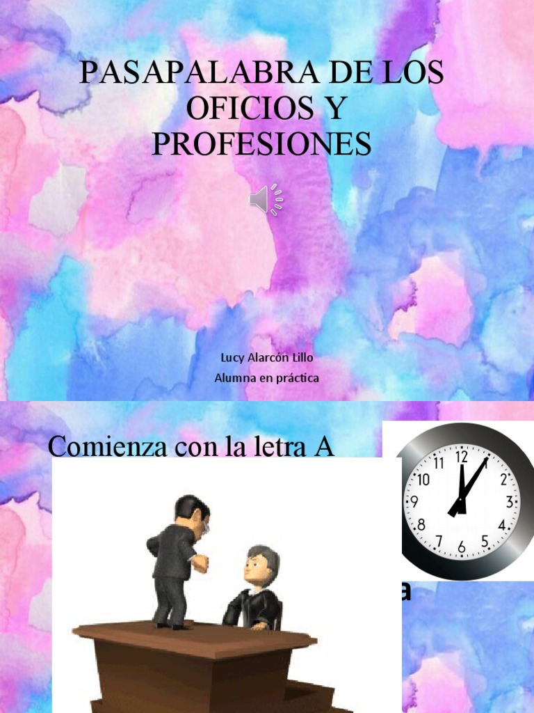 Pasapalabras Oficios y Profesiones | PDF
