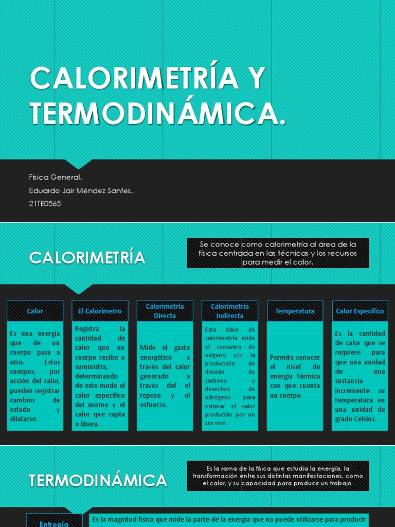 Calorimetría y Termodinámica | PDF | Calor | Termodinámica