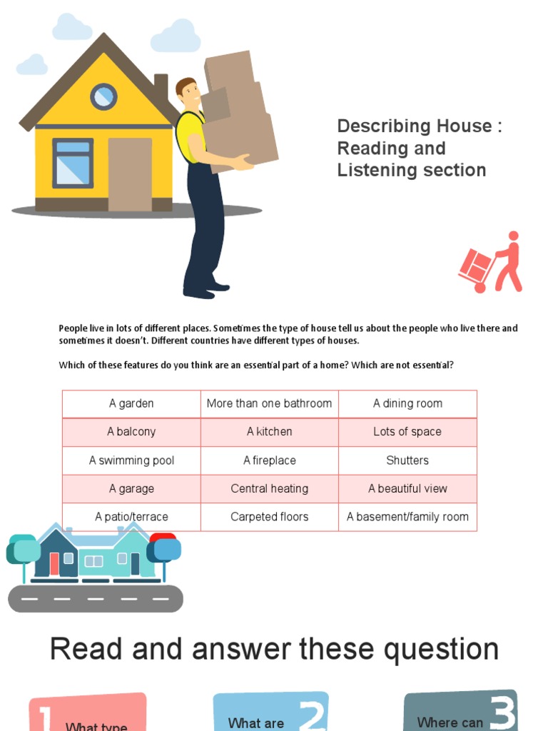 Reading and Listening Describing House | PDF