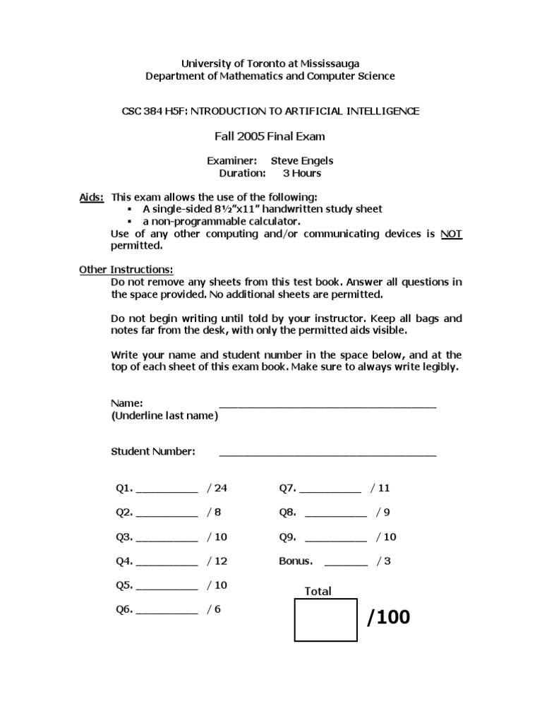 CSC 384 Solutions 05 | PDF | Applied Mathematics | Algorithms