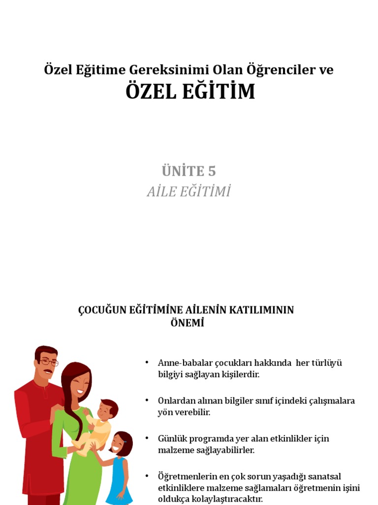 Ünite Aile Eğitimi | PDF