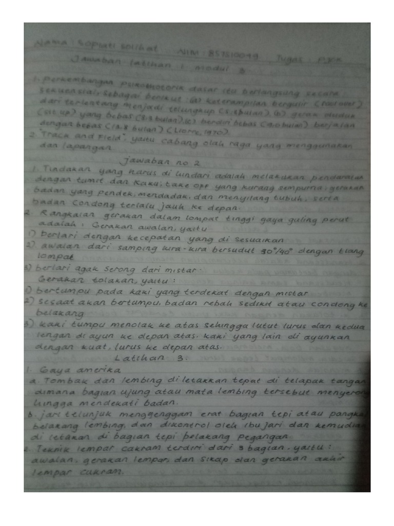 Tugas Pjok Modul 3 Dan 4 | PDF