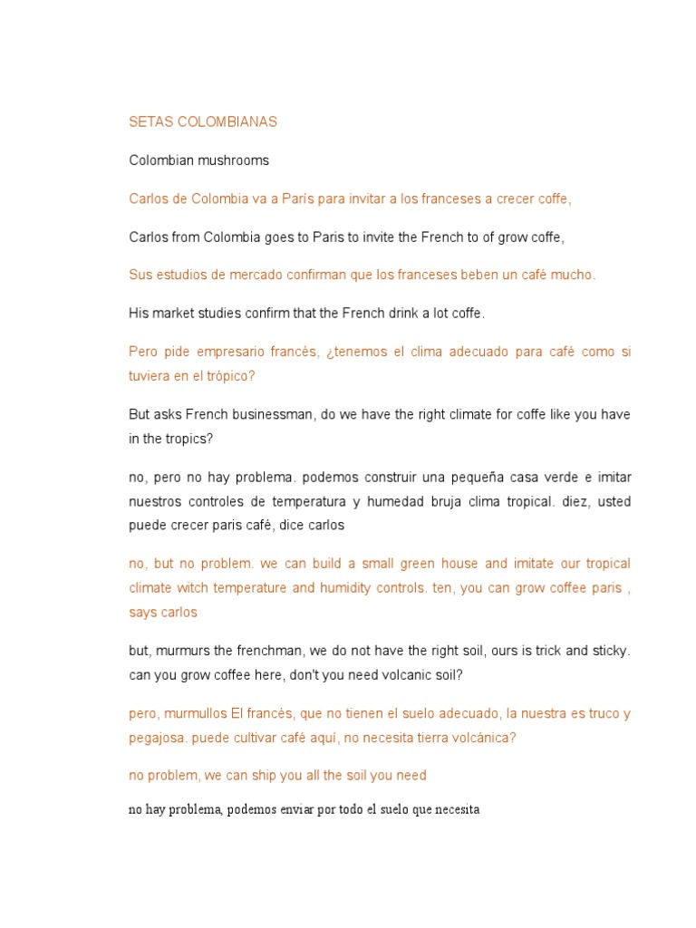 Setas Colombianas | PDF