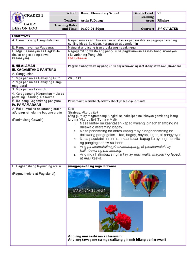 Filipino 6 COT 1 | PDF