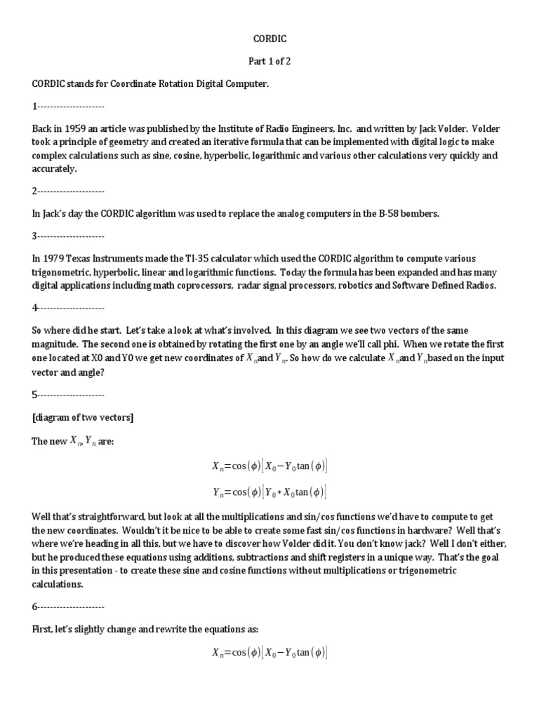 Cordic Presentation | PDF