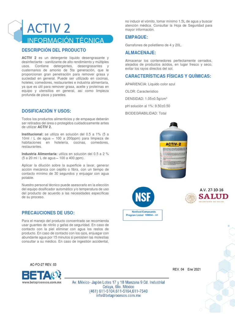 Activ 2 - FT | PDF | Agua | Química