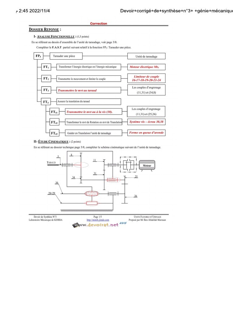 Devoir Corrigé 6 Pdf