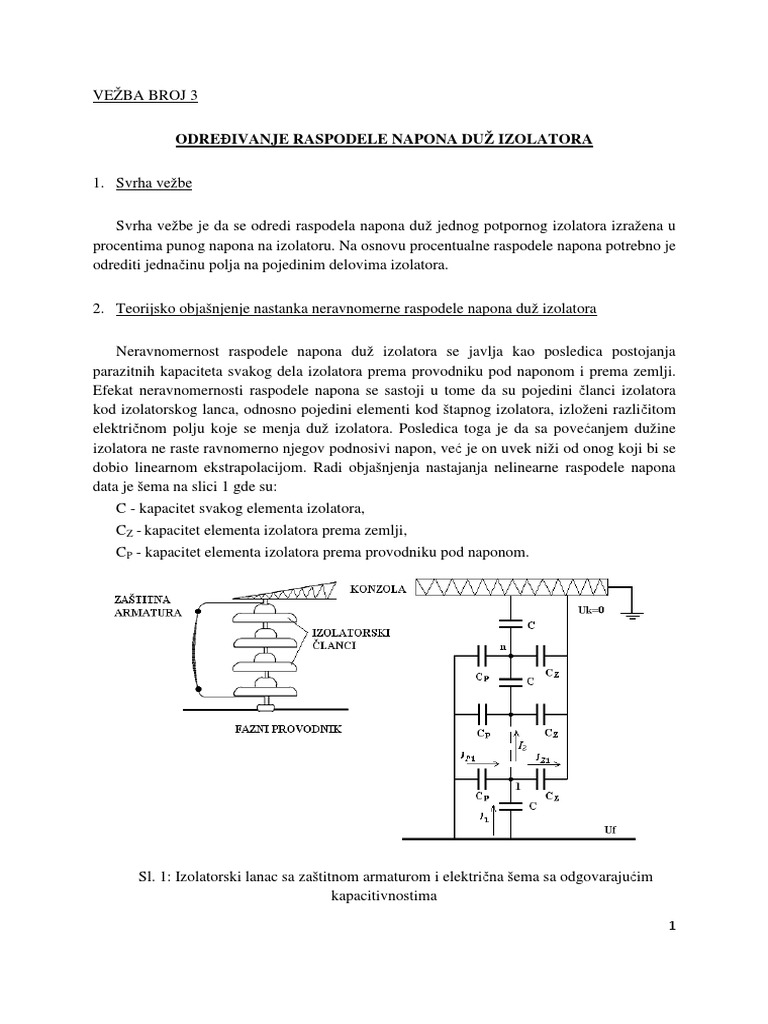 Raspodela Napona Duz Izolatora | PDF