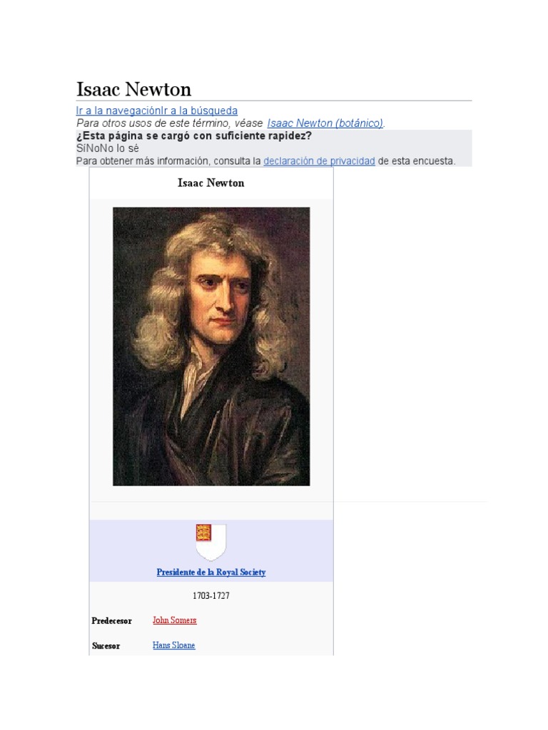 Isaac Newton | PDF | Isaac Newton | Fuerza