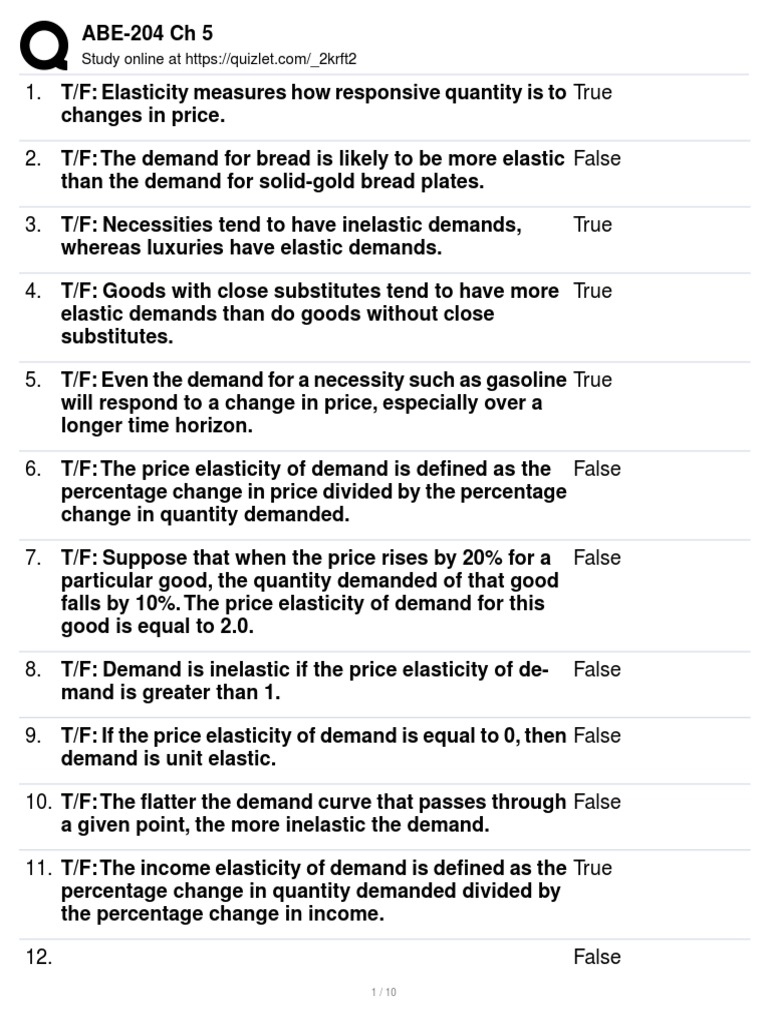 Economics CH 5 | PDF