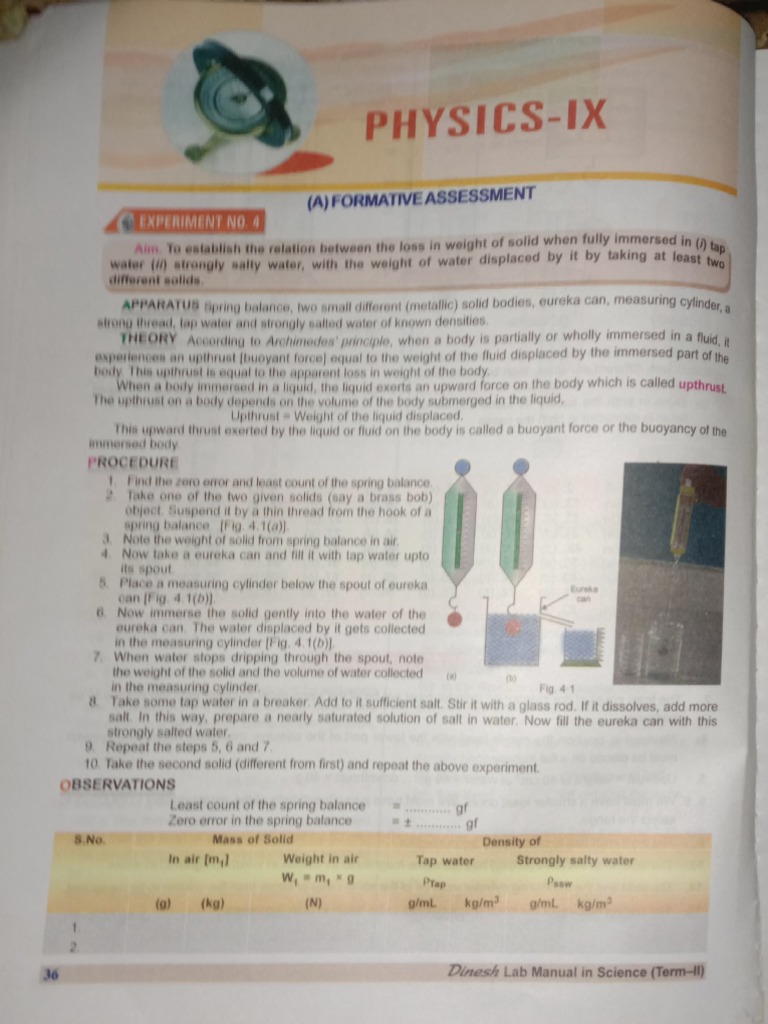 Physics Experiment 3 | PDF | Buoyancy | Density