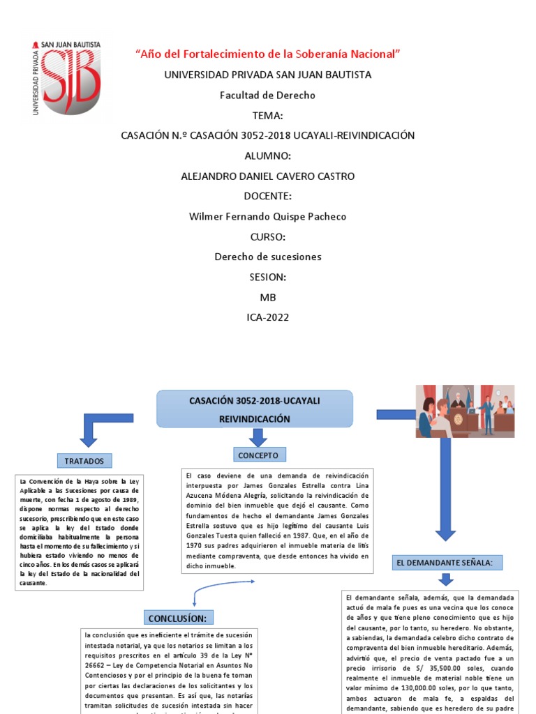 Mapa Conceptual de La Casación 3052-2018 UCAYALI | PDF