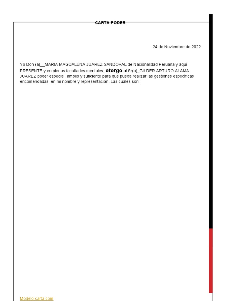Carta Poder Simple | PDF