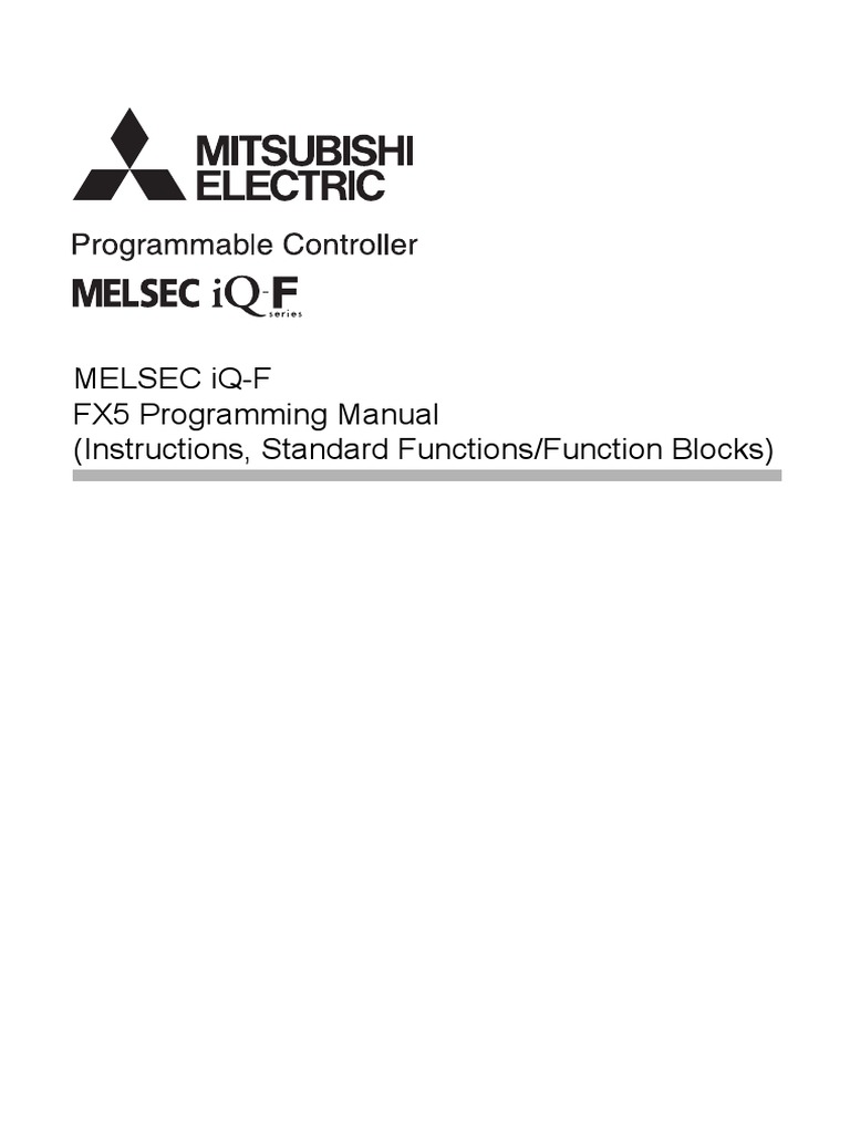 Melsec Iq F Fx5 Programming Manual Instructions Standard Functions Function Blocks Pdf