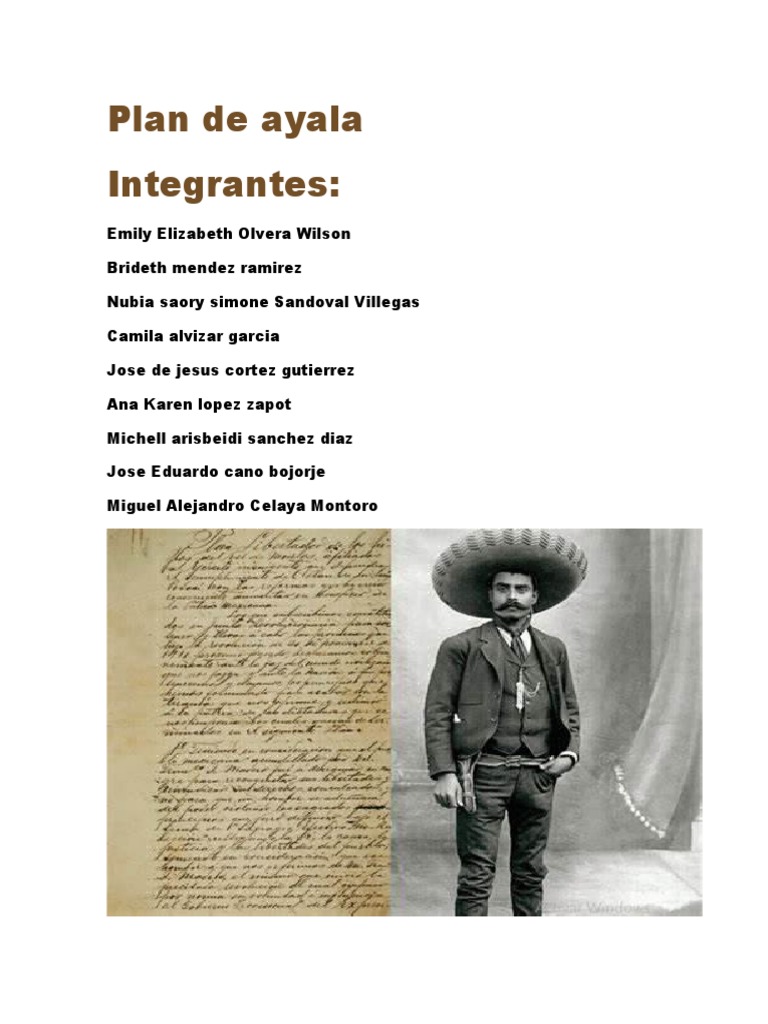 Plan de Ayala Documento para Descargar | PDF | revolución mejicana | México