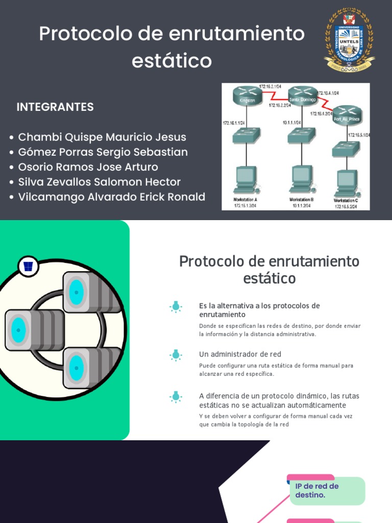 Protocolo de Enrutamiento Estático | PDF | Enrutador (Computación) | Protocolos de internet