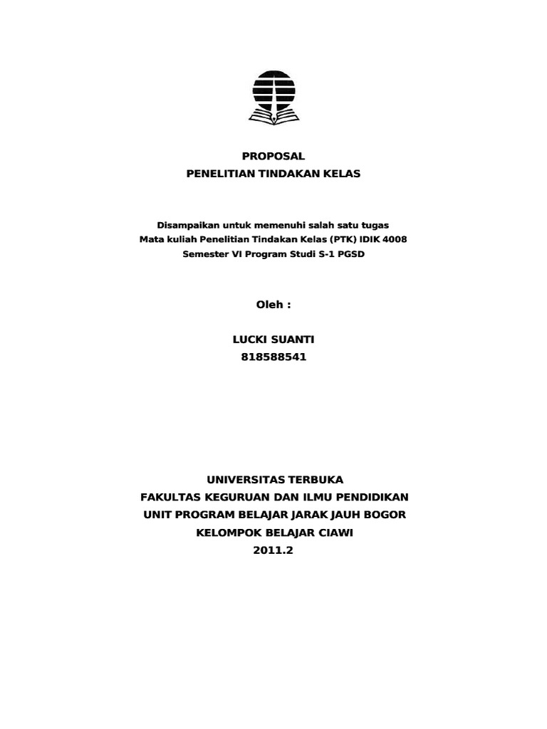 PDF Contoh Proposal PTK Compress | PDF