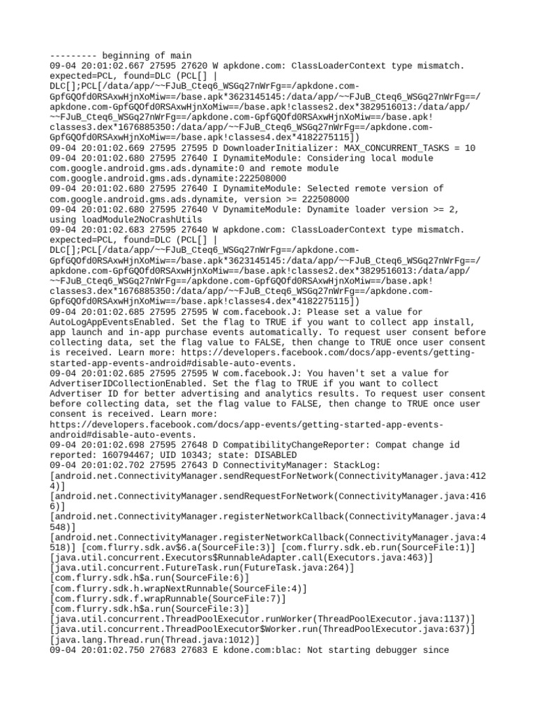 Logcat | PDF | Java (Programming Language) | Android (Operating System)
