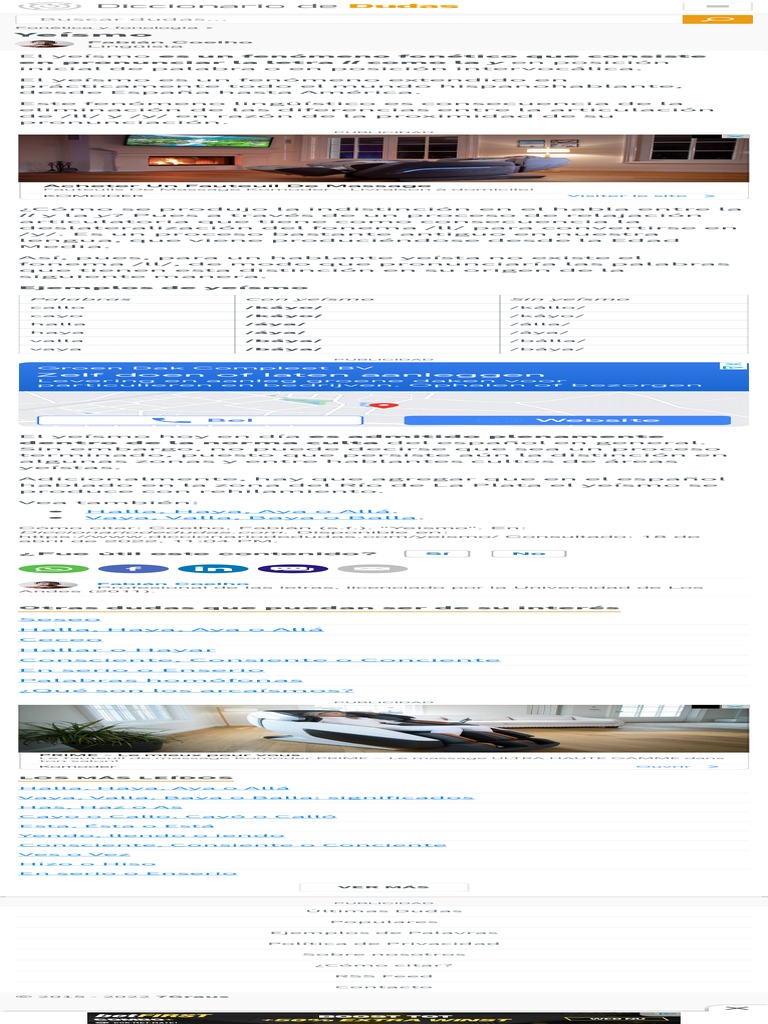 ¿Qué Es El Yeísmo (Explicación y Ejemplos) - Diccionario de Dudas | PDF