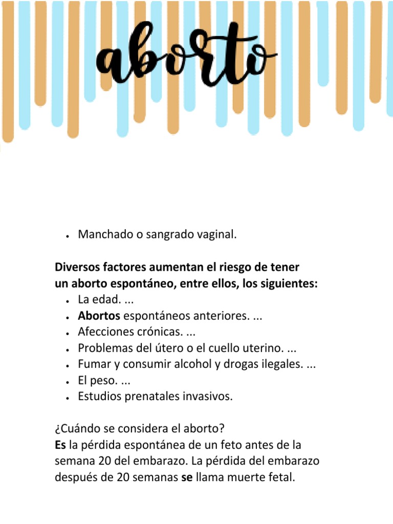 Aborto | Descargar gratis PDF | El embarazo | Aborto
