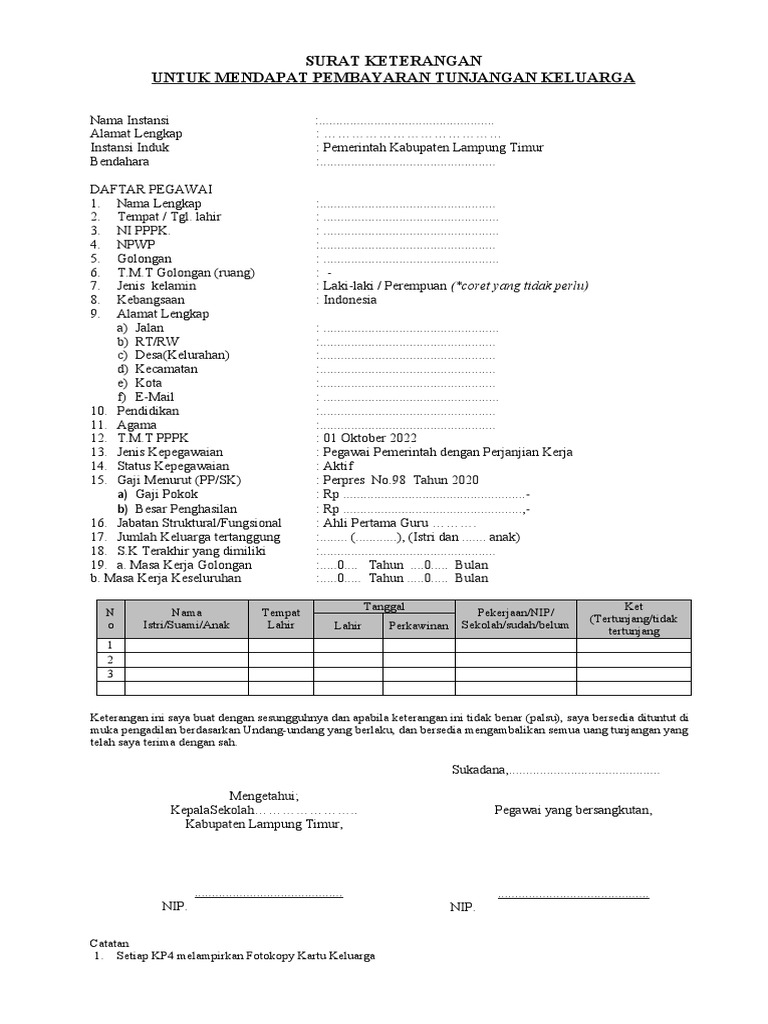 KP4 PPPK Terbaru | PDF