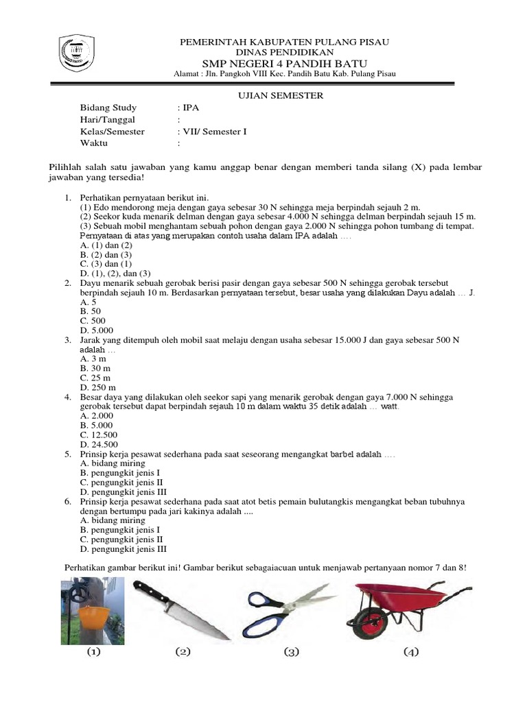 Soal Uas Ipa Klas 7 smt1 | PDF