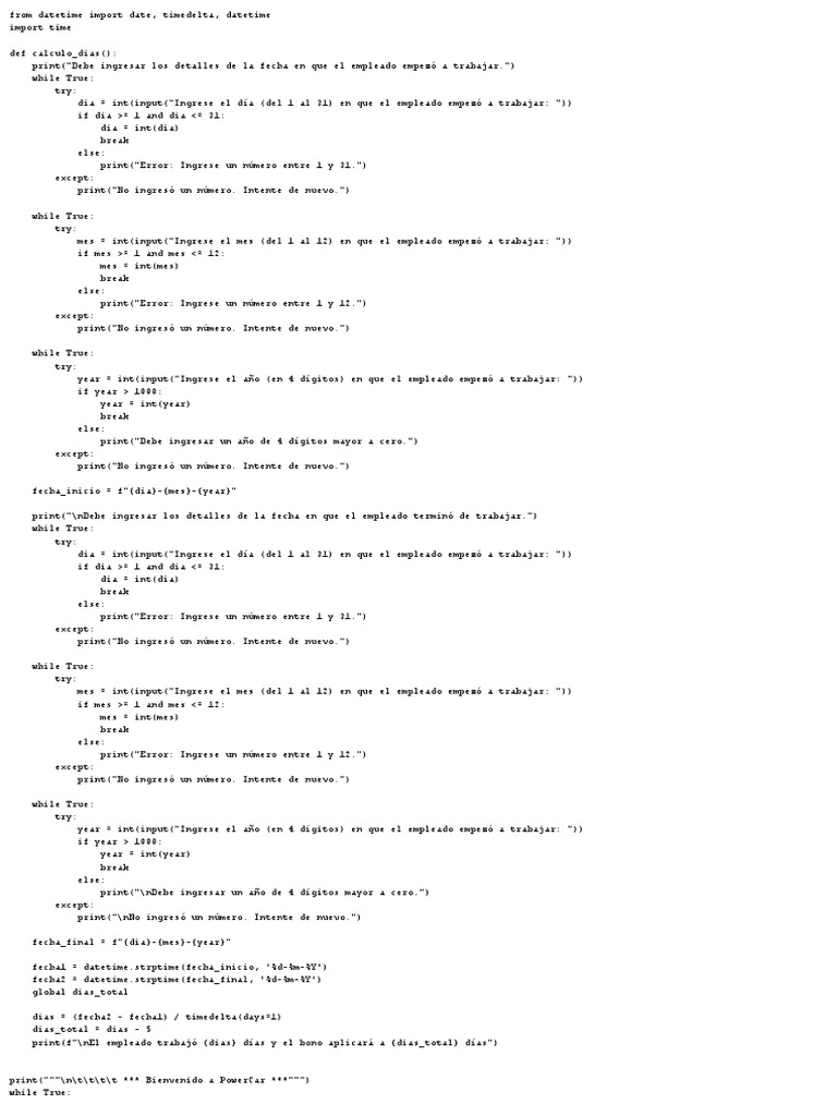 Calculadora de Comisión en Python en | PDF