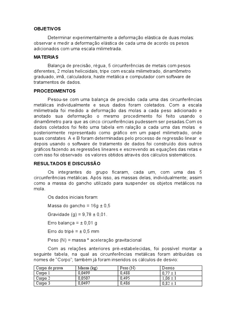 Procedimento Experimental | PDF