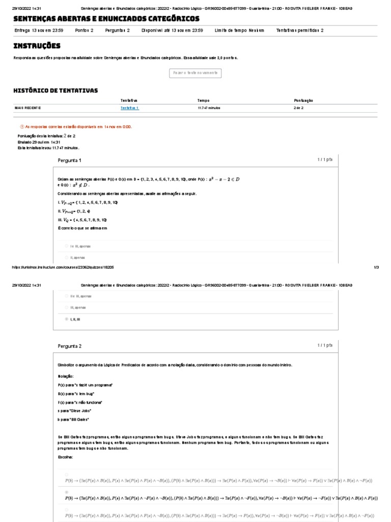 Gabarito Quiz Modulo 3 | PDF