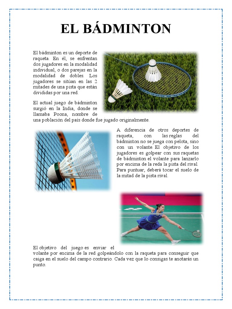 Historia y reglas del bádminton | PDF