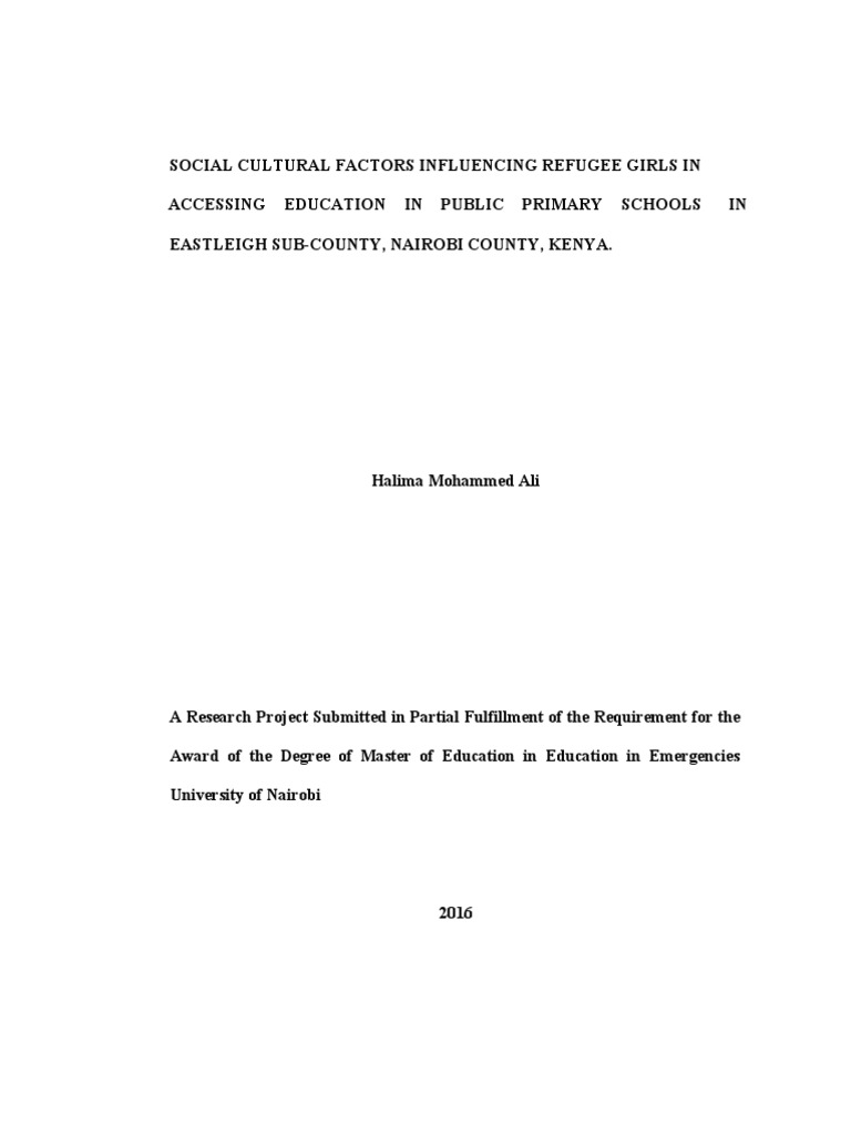 Refugee Education Social Factors Main | PDF | Refugee | Teachers