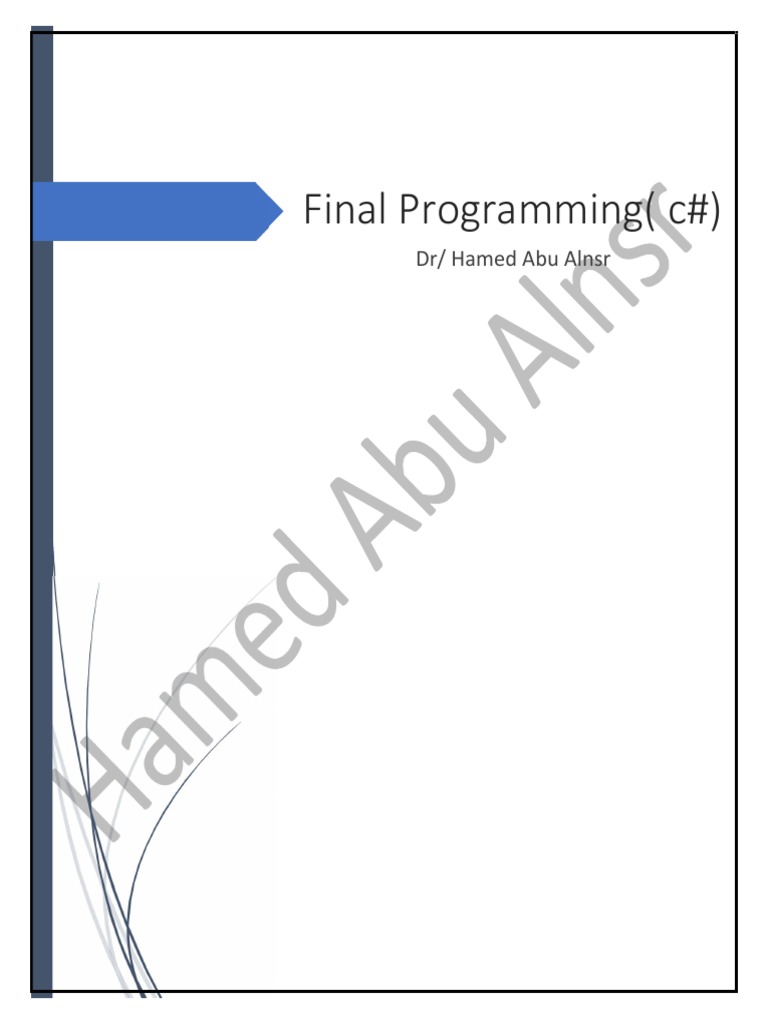 Final Programming Hamed Abu Alnsr | PDF | Programming | Computer Program